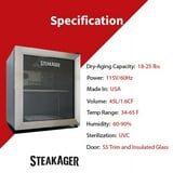 SteakAger PRO 20 Home Beef Dry-Aging Fridge, 20Lbs Capacity, Black ...