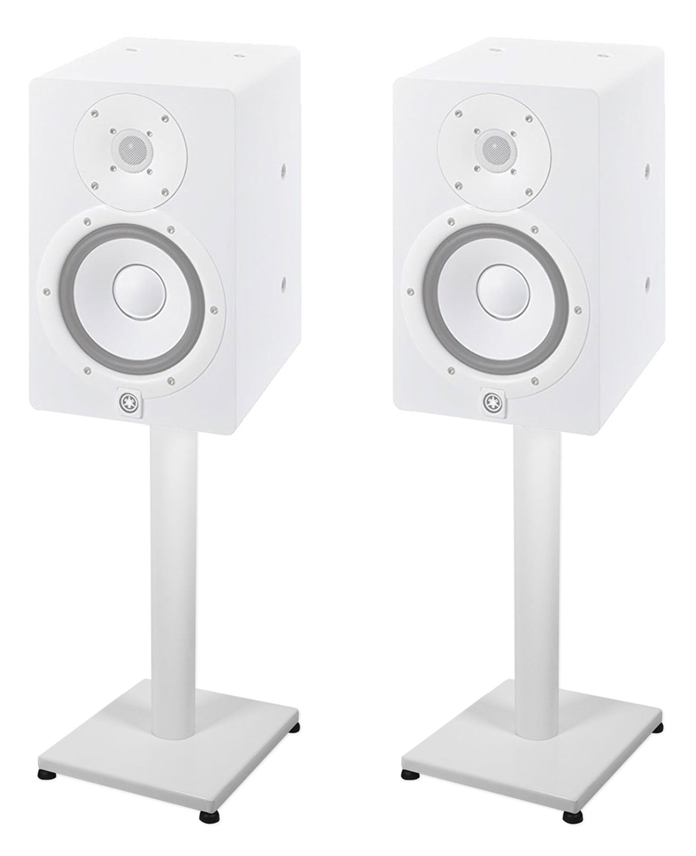 White 21” Steel Stands For Monitor Audio Radius 90 Bookshelf Speakers ...