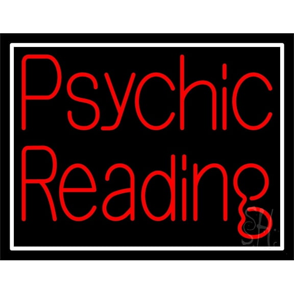 Red Palmistry Reading LED Neon Sign 13" Tall x 24" Wide - inches Black ...