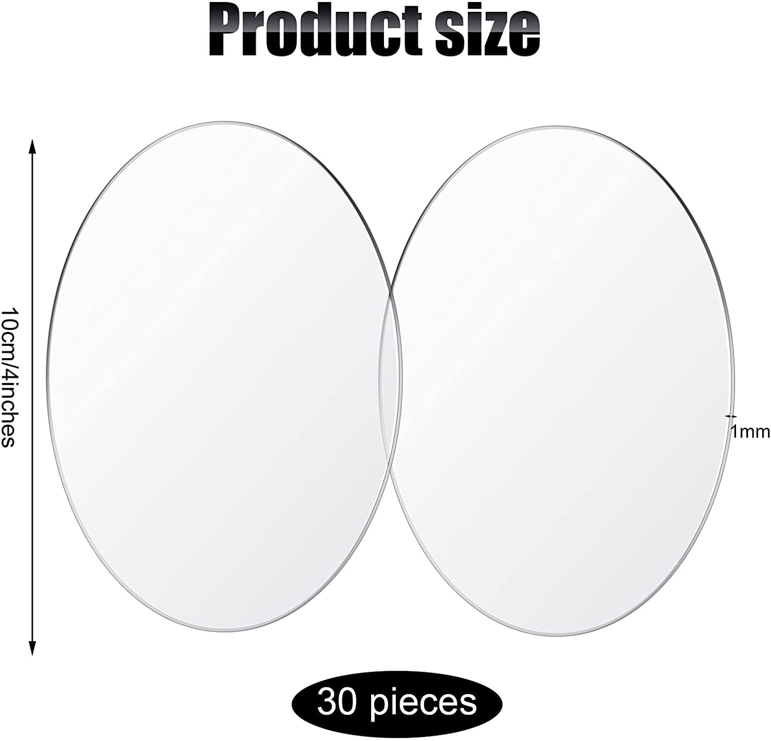 30 Pieces Clear Acrylic Circles Clear Disc Transparent Acrylic Round ...