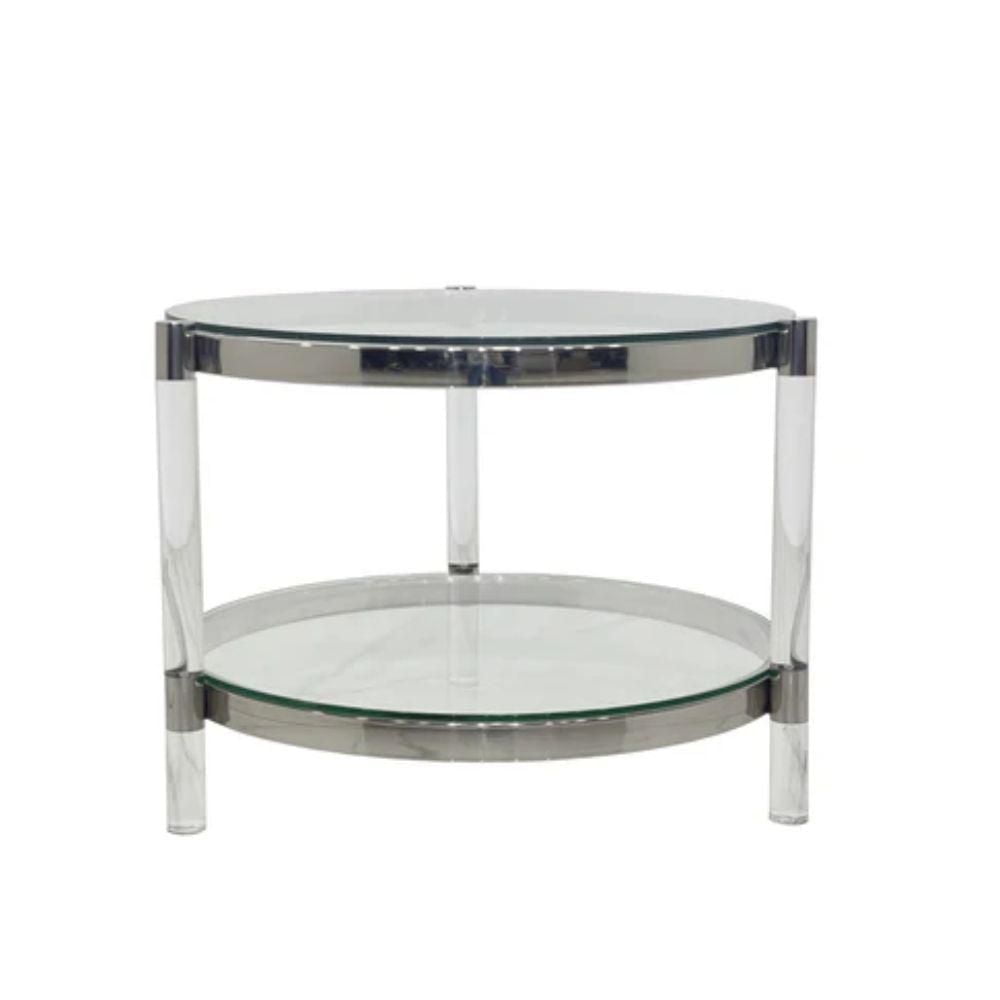 Click here for Take Me Home Furniture Funke Side Table In Silver... prices
