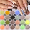24-Color Crystal Nail Art Powder Set for Stunning Nail Decorations ...