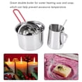 4 Set Stainless Steel Double Boiler Long Handle Wax Melting Pot ...