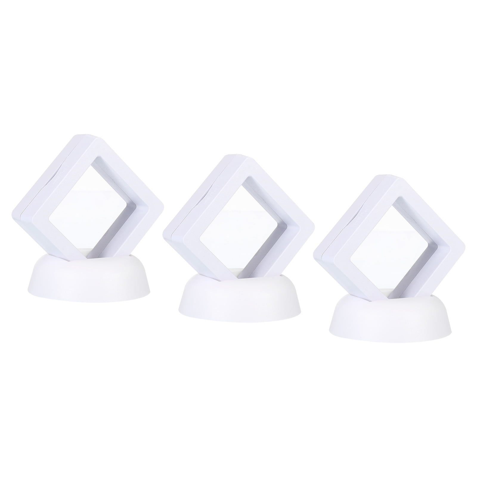 3D Floating Display Frame Coin Jewelry Case Holder with Base 2"x2 ...