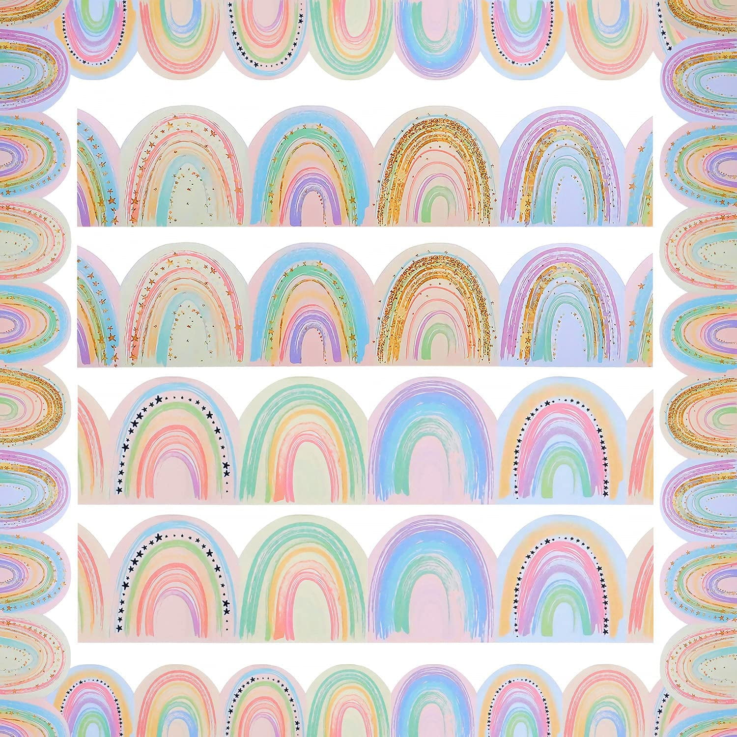 Bulletin Board Borders Rainbow Border for Classroom Decoration Trim ...