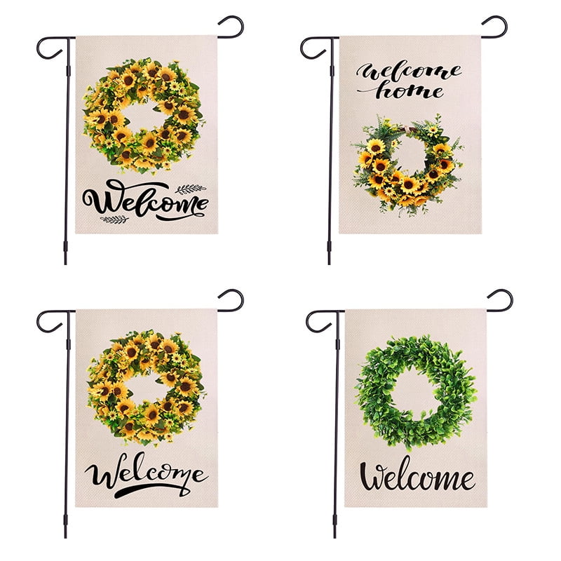 Click here for Amdohai Double Sided Printed Leafy Wreath Linen Ga... prices