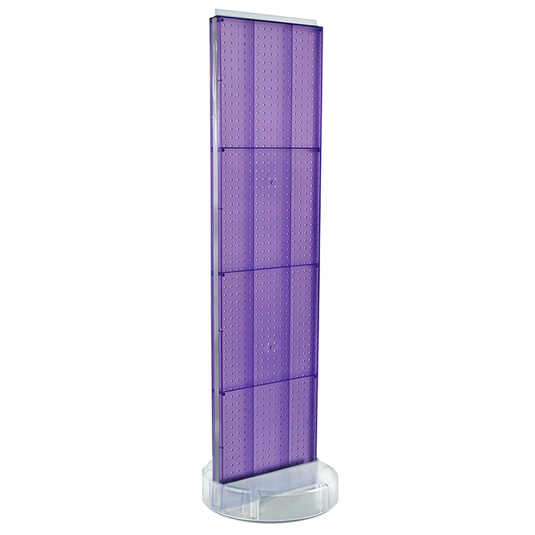 Azar Displays 700780-PUR Purple Two-Sided Pegboard Floor Display On a ...