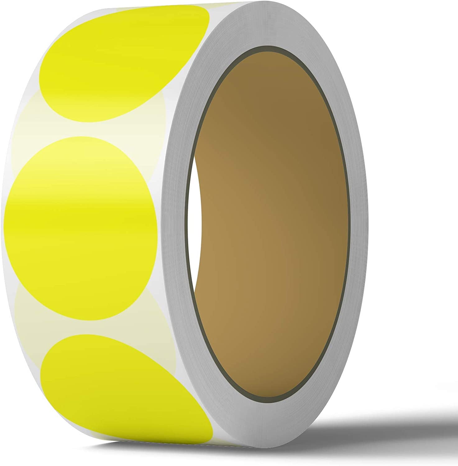 2 Inch Dot Matte Yellow Color Code Labels for Color Coding and ...