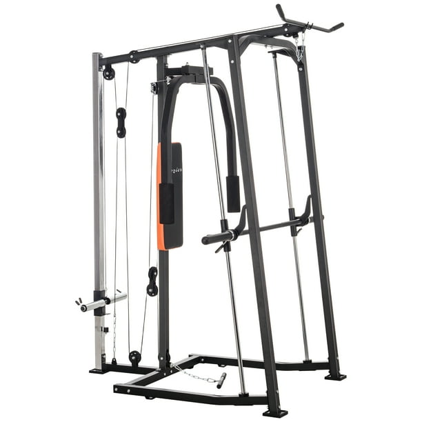 SPORTNOW Multi-Gym Smith Machine Power Cage for Home Gym Weight Lifting ...