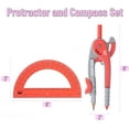 Mr. Pen- Compass and Protractor Set, Red, Compass Geometry Tool ...