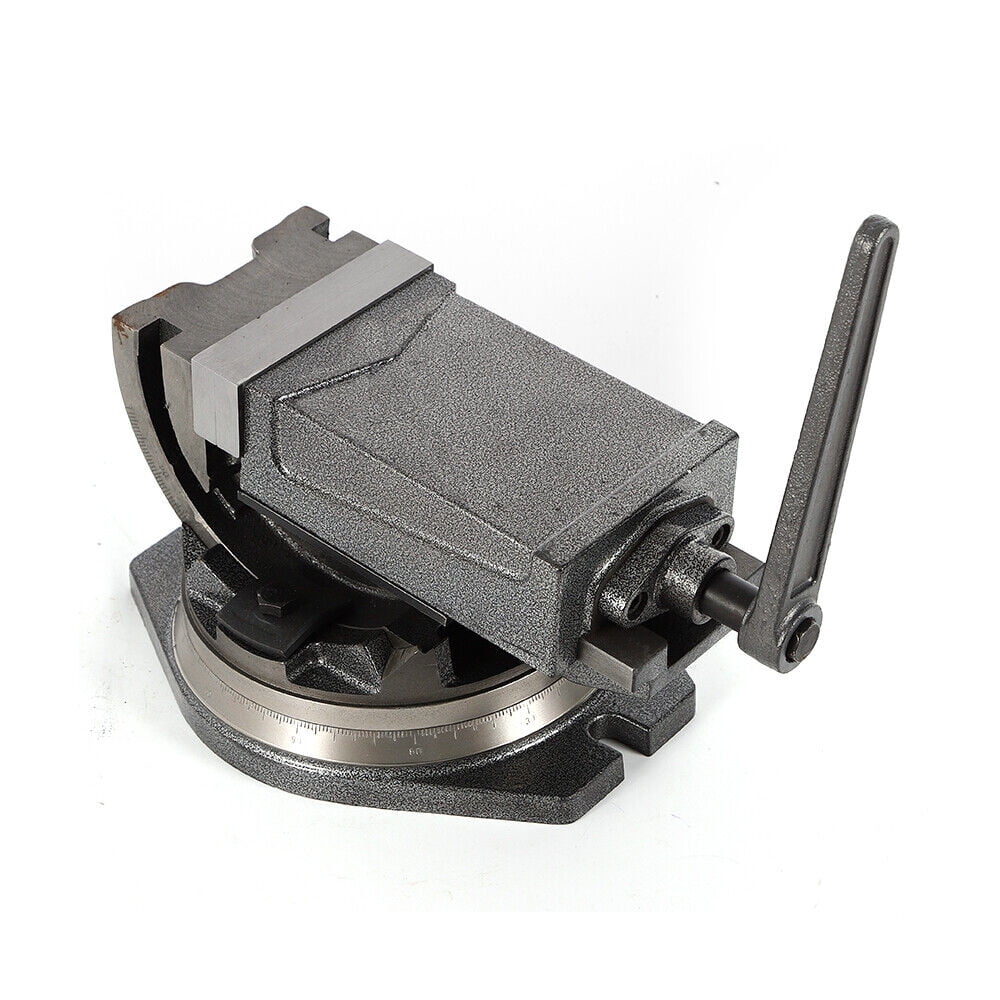 5" Precision Milling Vise, 2-Way Clamp, 90º Tilting, Swivel Base ...