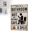 2Pcs Vintage Metal Tin Sign 8X12inch-This Is A Bathroom Not An Cafe ...