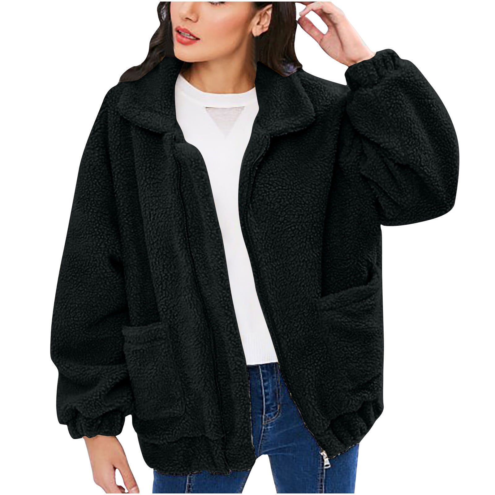 Click here for Iroinid Womens Short Shearing Jacket Turndown Lape... prices