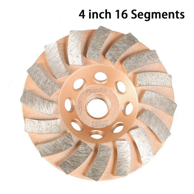 4 inch 16 Segments Diamond Cup Grinding Wheels 5/8"-11 Arbor for ...