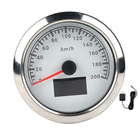 Speed Gauge, Stainless Steel Bezel IP67 Waterproof Pointer Tachometer ...
