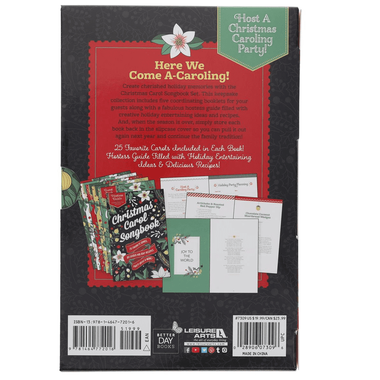 Caroling Book Set Leisure Arts Christmas Carol Songbook Set - 6 Piece ...
