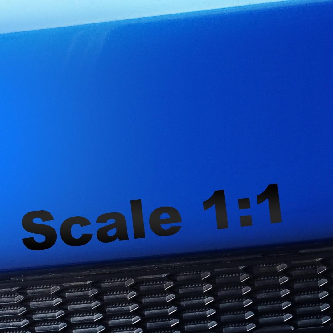 Scale 1:1 - Vinyl Decal - Choose Color - [MATTE BLACK] - Walmart.com