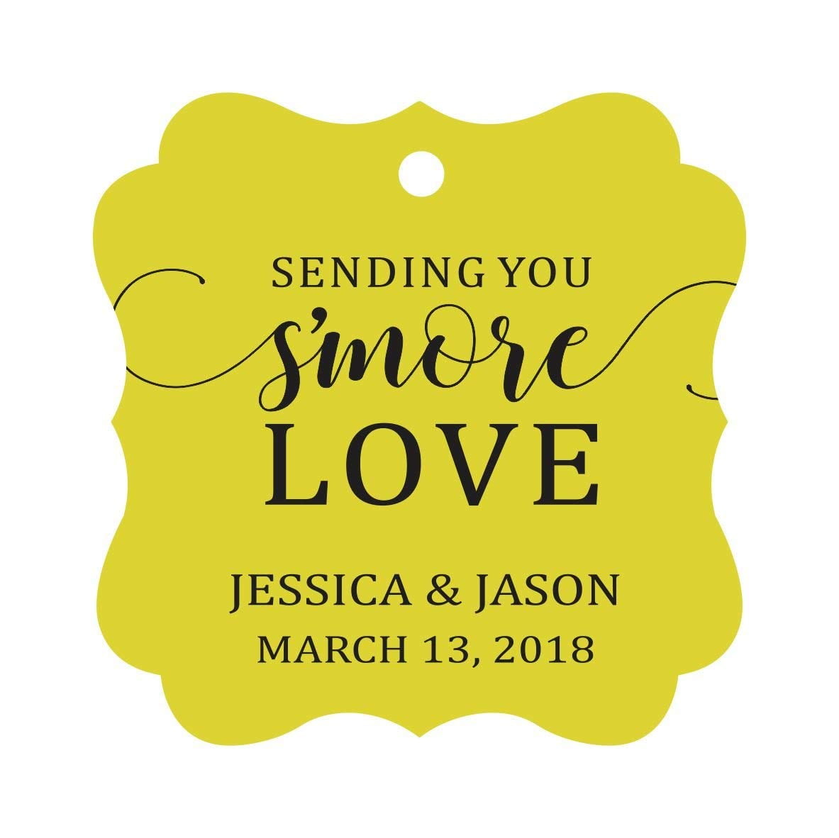 Darling Souvenir Custom Hang Tags Sending You S'More Love Favor Gift ...