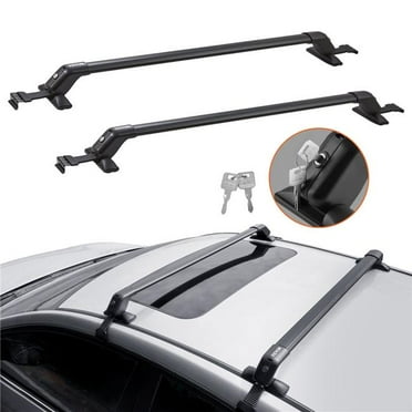 Pair of 44-60" Strap Attached Telescoping Roof Cross Bars for Cars ...