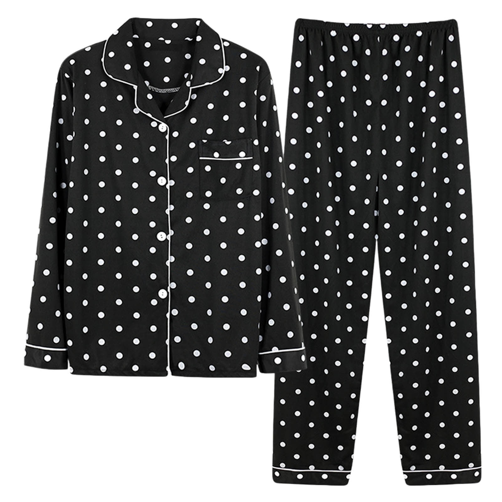 RKSTN Womens Pajama Sets Lightweight Floral Printed Casual Long Sleeve ...