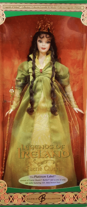Barbie Legends of Ireland Faerie Queen Brunette Doll 2004 Platinum ...