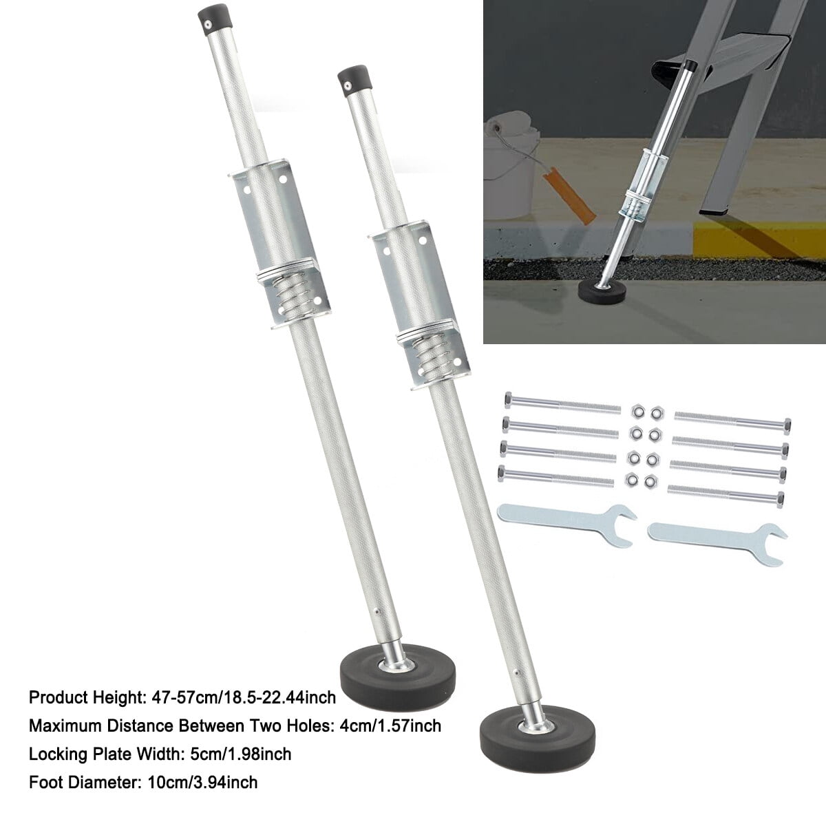 YILIKISS Pair Ladder Leveler for Extension Ladders Stabilizer Leg ...