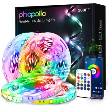 Intertek 18ft LED Rope Light with 180 Multicolor LEDs, 8 Color Settings ...