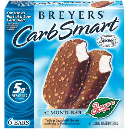 Unilever Breyers Carb Smart Ice Cream Bar, 6 ea - Walmart.com