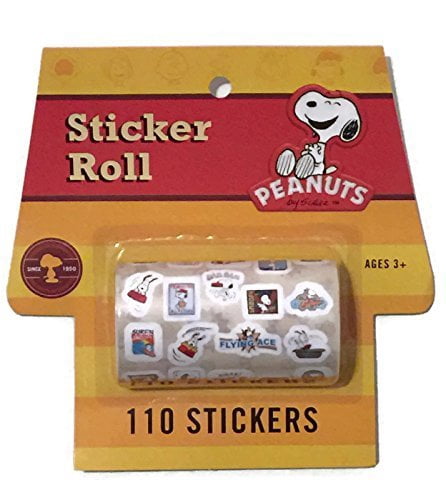 Peanuts Snoopy Sticker Roll 110 pegatinas - Favores de fiesta - Artes y ...