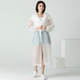 1pc Hooded Rain Coat Women Men Impermeable Thickened Waterproof Tourism ...