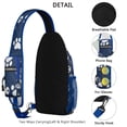 Cat Lovers Cute Paw Print Sling Backpack, Lightweight Crossbody Daypack ...