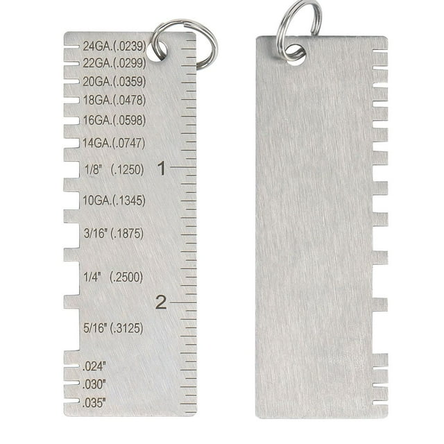 Luxtrada 2PCS Sheet Metal Gauge Thickness Gage Measuring Tool Wire ...