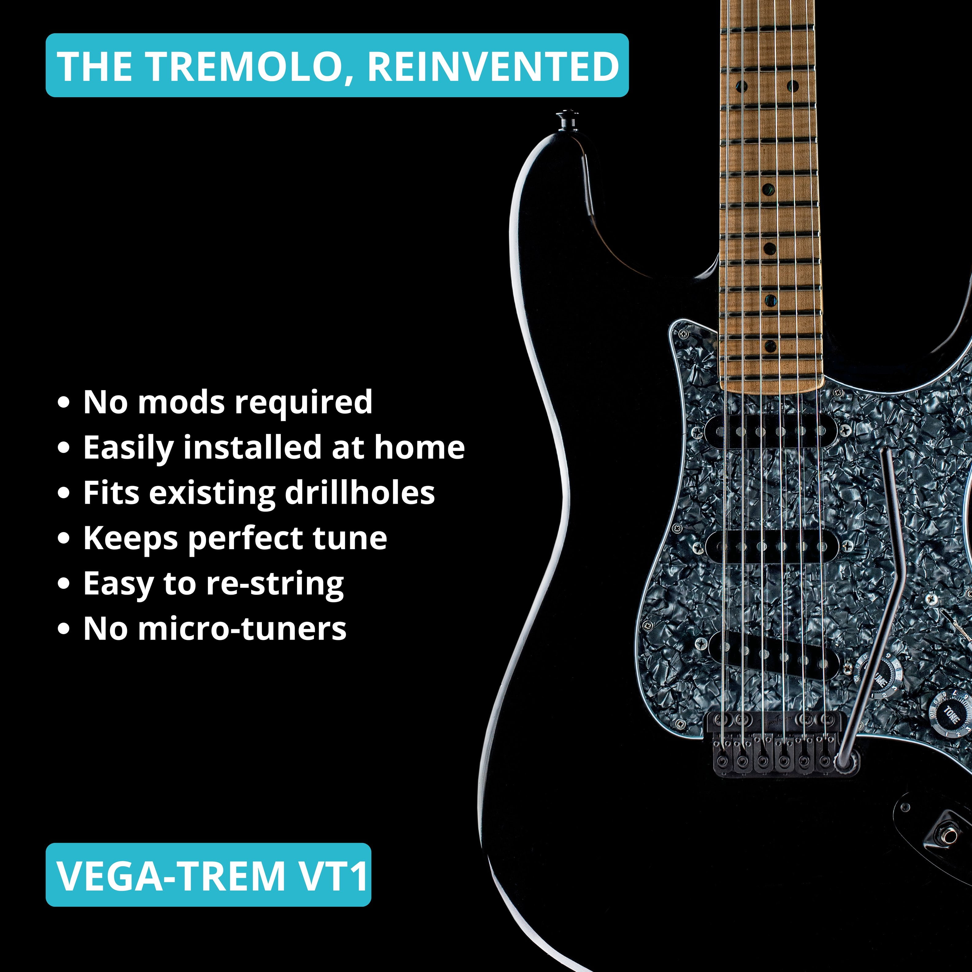 Vega-Trem VT1 Ultra Trem Standard Black for Guitars Vega-Trem VT1 Ultra Trem Standard Black for Guitars