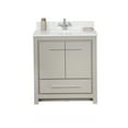 Adorn Vanity Mila Collection Ash Gray 30 inch Bathroom Vanity with ...
