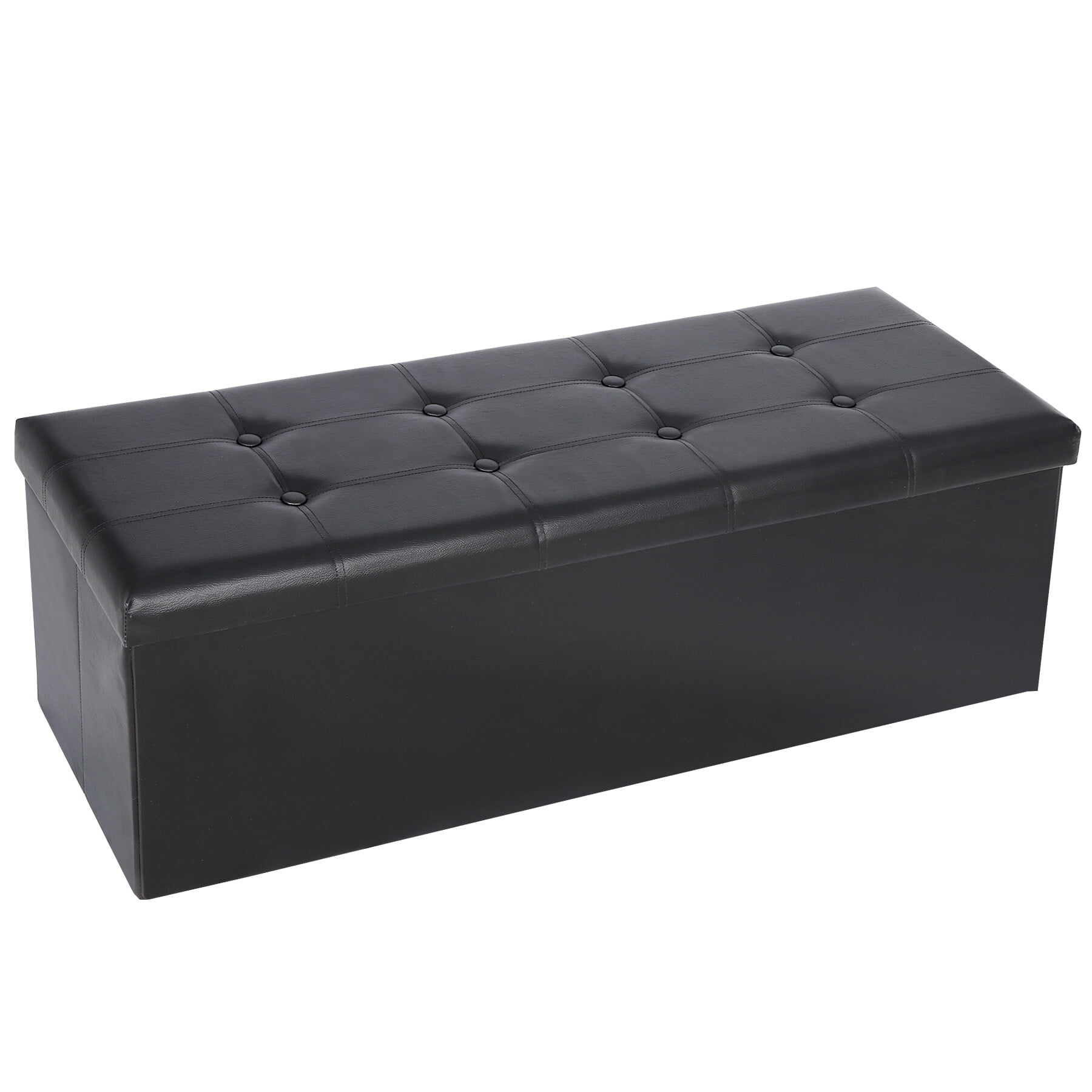 Zeny 43 Inch Folding Storage Ottoman Bench Storage Chest Footrest