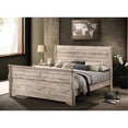 5-Piece Modern Bedroom Collection | Sleigh Bed with Warm Tone Finish ...