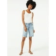 Scoop Women's Bermuda Denim Shorts - Walmart.com