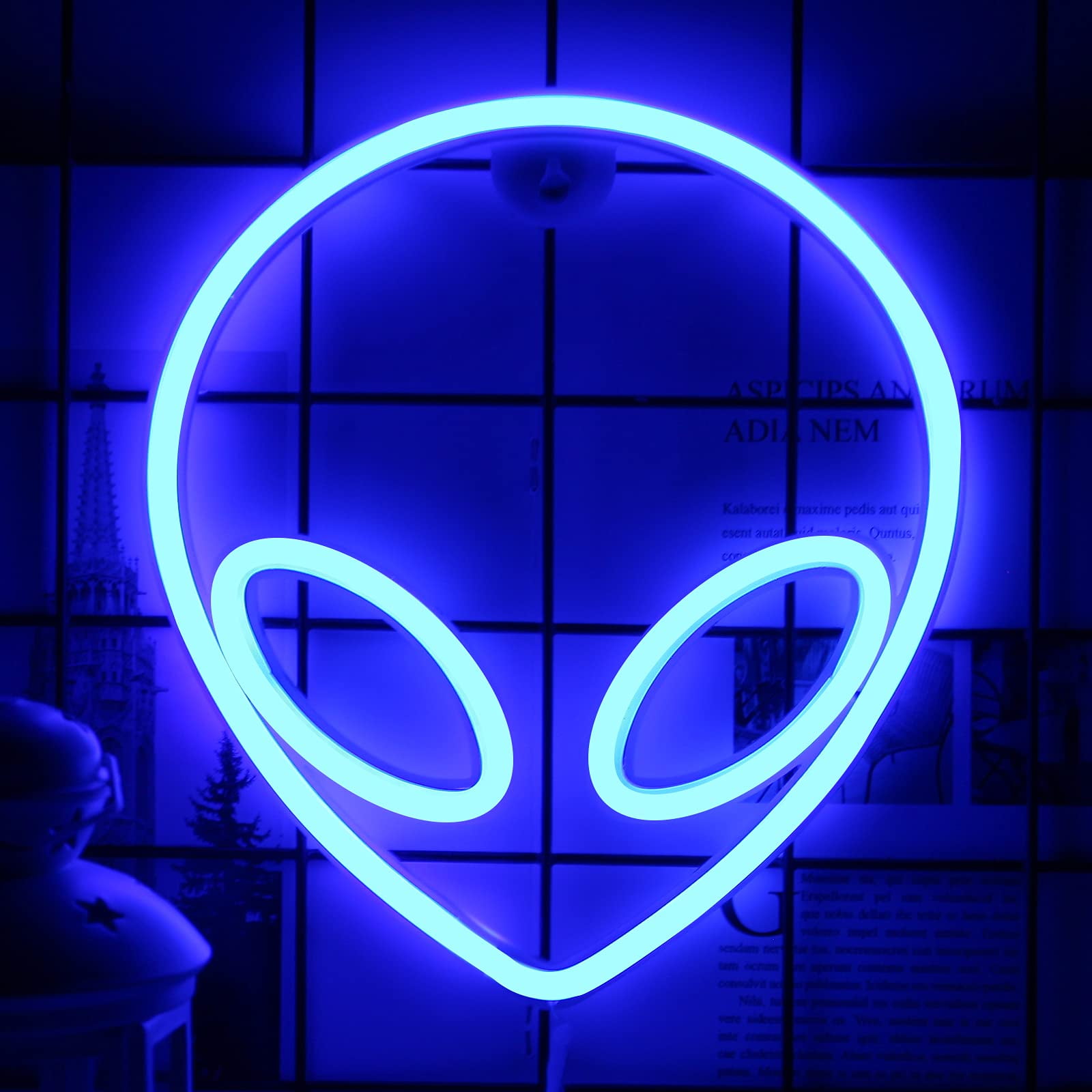 FOAUUH Alien Neon Sign Battery or USB Powered LED Neon Light for Party ...