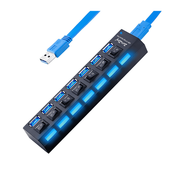 Bluetooth Hub USB 5.0 Converter, Wired Keyboard & Mouse to Wireless Hub ...