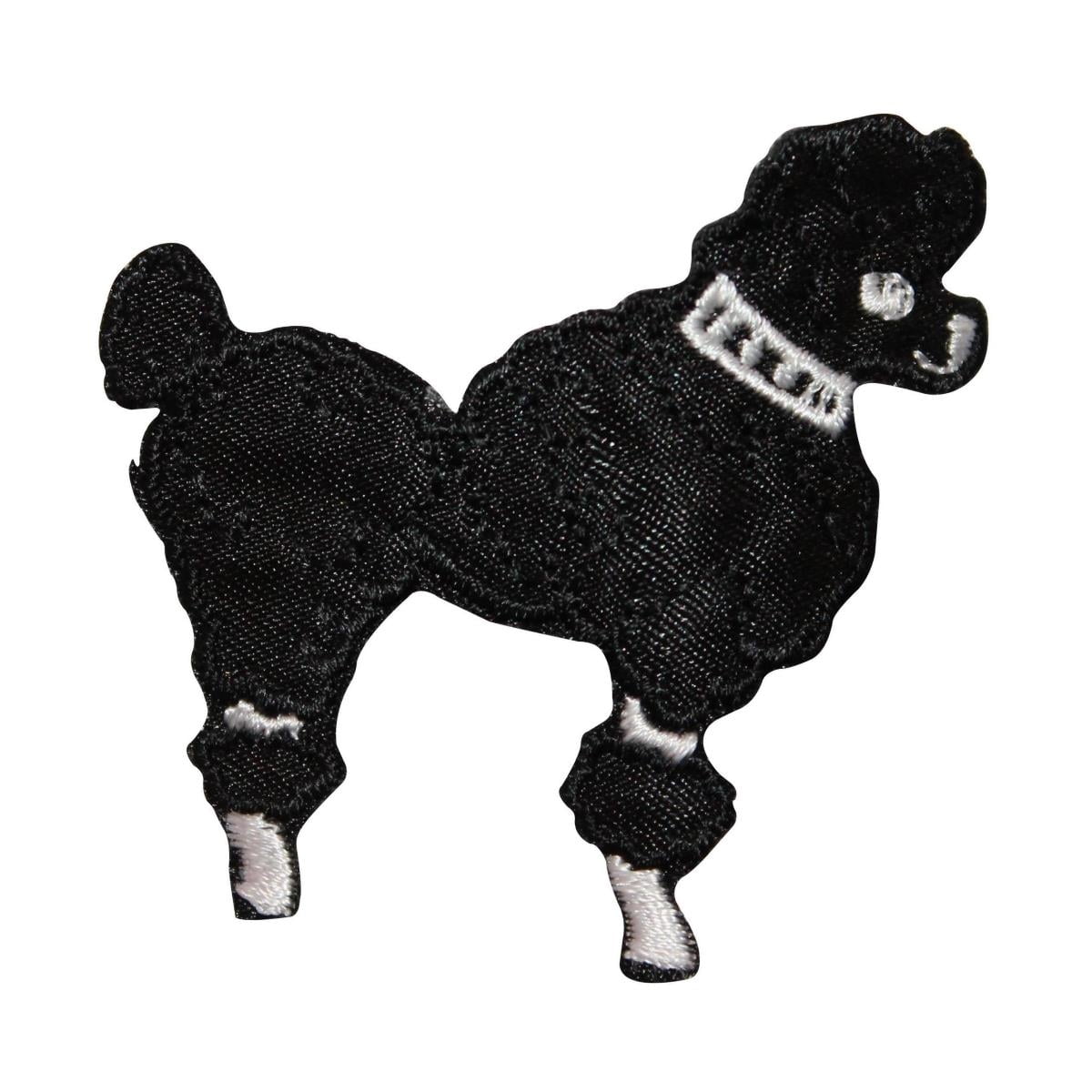 ID 8487B Black Poodle Dog Patch Fancy Show Puppy Embroidered Iron On ...