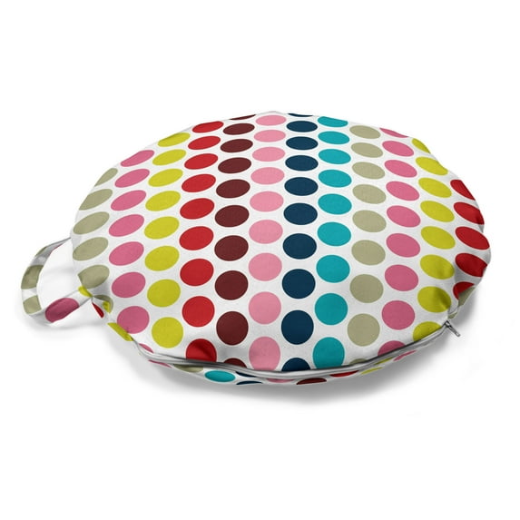 Colorful Round Floor Cushion with Handle, Simplistic Concept of ...