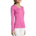 Hanes Sport Cool DRI Women's Performance Long Sleeve V-Neck T-Shirt ...