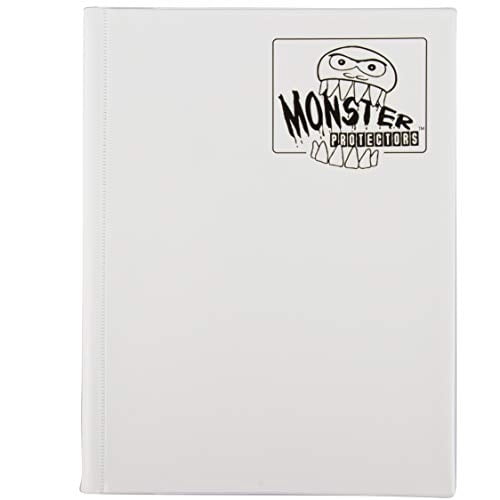Monster Binder - 9 Pocket Trading Card Album - Matte White with White ...