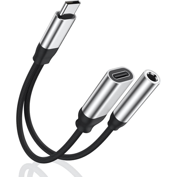 USB C Headphone and Charging Adapter,Double USB Type C Jack Charge ...