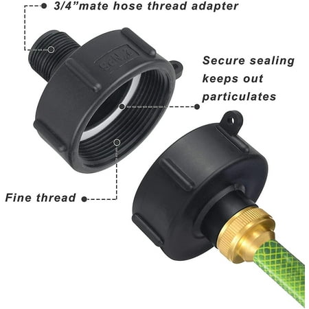 Hose Drain Adapter Fine Thread 2" Nps Female X 3/4" Bsp/npt Garden ...