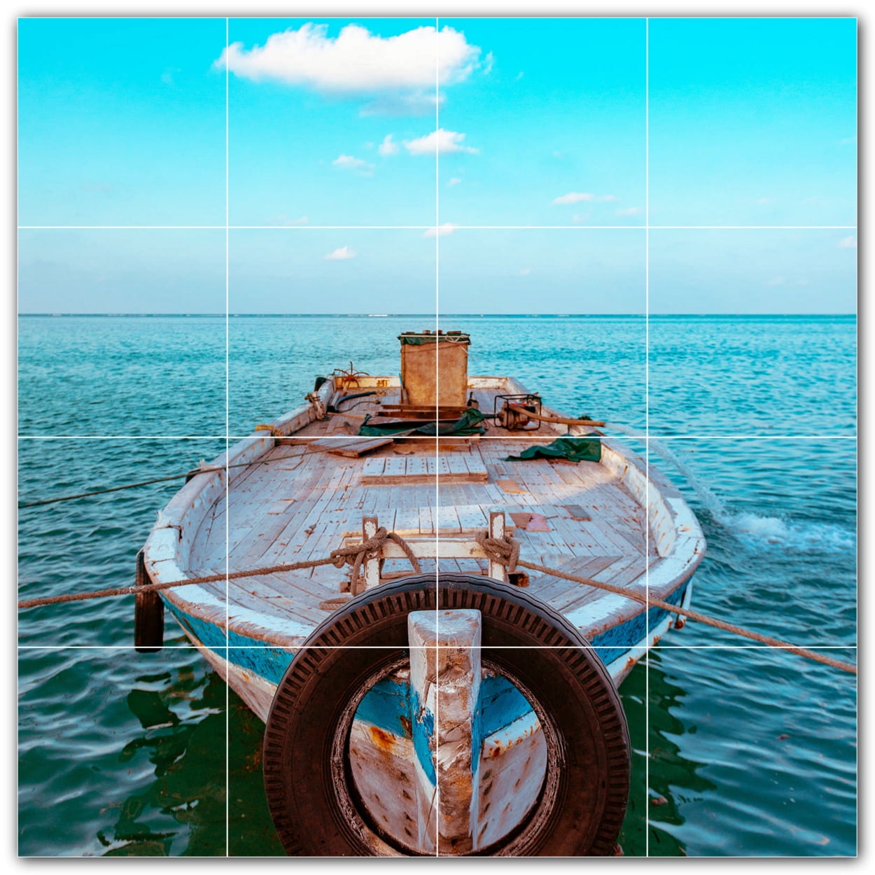Picture-Tiles.com: Boat Ceramic Tile Wall Mural WAL500236-44M. 24"W x ...