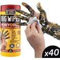 BIG WIPES Heavy Duty Industrial Hand Cleaning Wipes, Textured Scrubbing ...