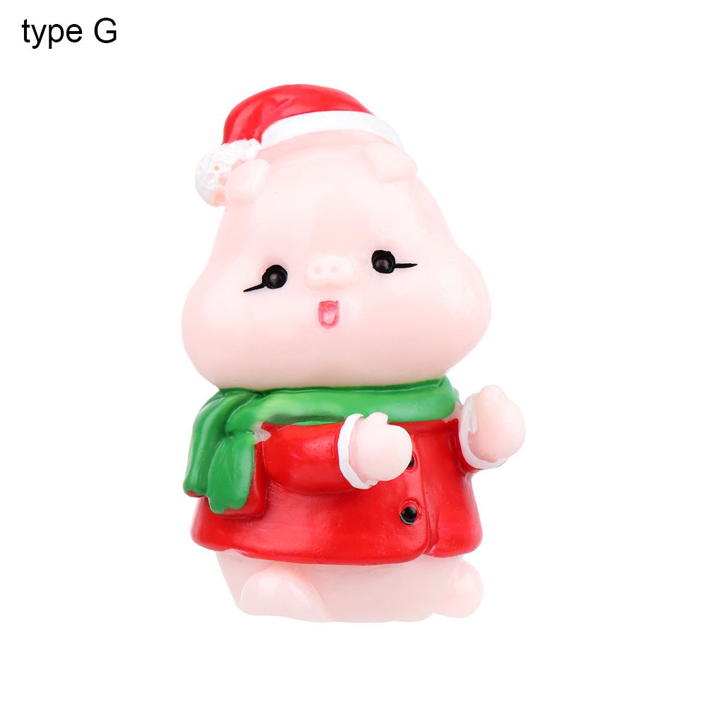 Lovers Pig Decoration Gingerbread Man Crafts Xmas Figurines Mini ...