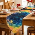 Colorful Sky Table Runner Linen Burlap Table Runner 90 Inches Long ...