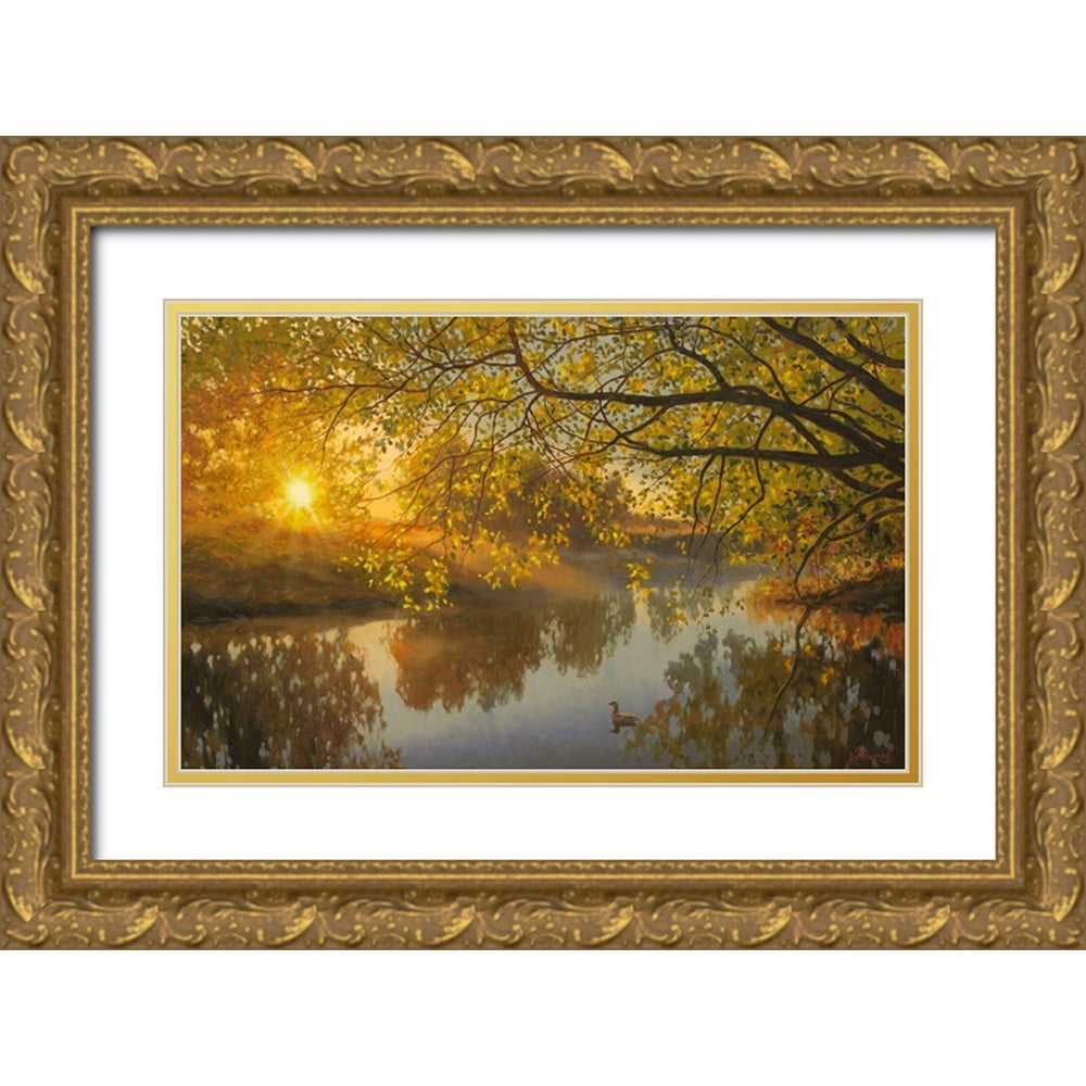 Adamov, Alexey 18x13 Gold Ornate Wood Framed with Double Matting Museum ...